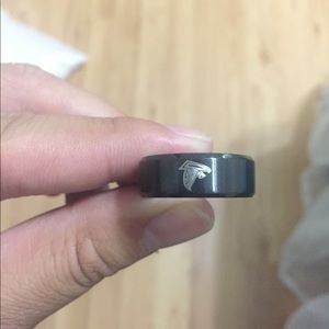 Accessories | Atlanta Falcons Black Stainless Steel Ring | Poshmark